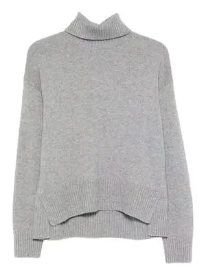 Peserico Ribbed-trim Turtleneck Sweater - Grey