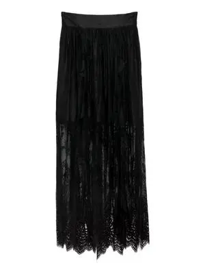 MARC ELLIS Lace Ruffled Skirt - Black