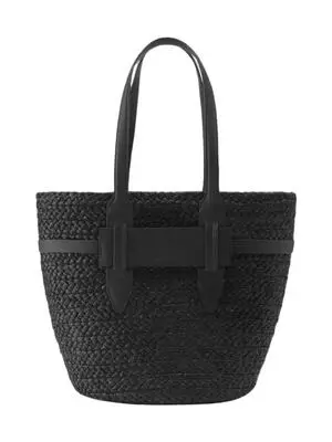 Helen Kaminski Woven Raffia Tote Bag - Black