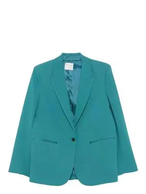 FORTE_FORTE Single-breasted Notched Lapel Jacket - Blue