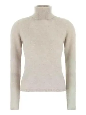 VANISÈ Ribbed Trim Roll Neck Sweater - Neutrals
