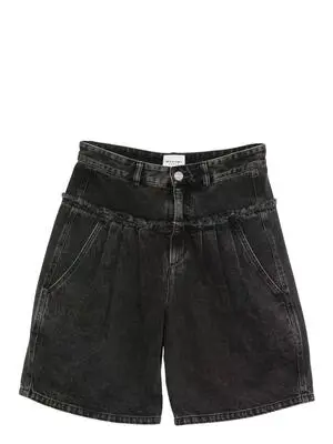 MARANT ETOILE Frayed-detail Denim Shorts - Black