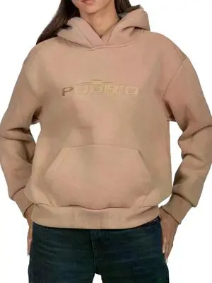 PODHIO Embroidered Logo Hoodie - Neutrals