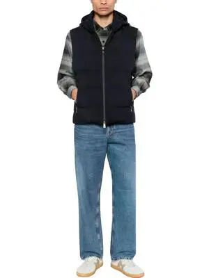 Paul & Shark Zip-fastening Hooded Gilet - Blue