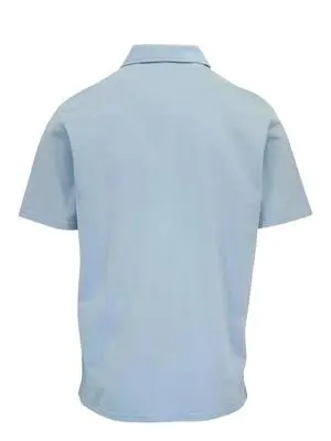 Peter Millar Knit-texture Short-sleeved Polo Shirt - Blue