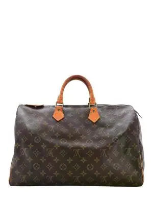 LOUIS VUITTON Speedy Monogram Canvas 40 Satchel - Brown