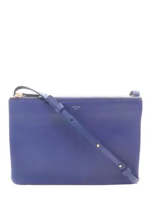 Celine Large Lambskin Trio Crossbody Bag - Blue