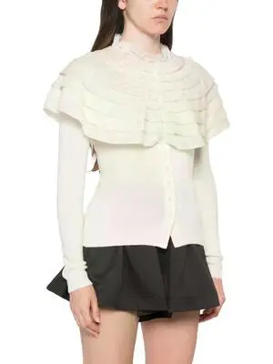 Sea Wanda Lace-trimmed Cardigan - Neutrals