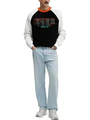 BENETTON Stranger Things Raglan Sweatshirt - Black
