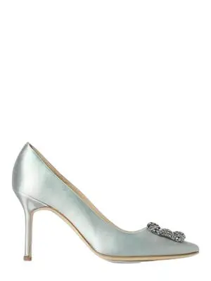 Manolo Blahnik Hangisi Jewel-buckle Pumps - Blue