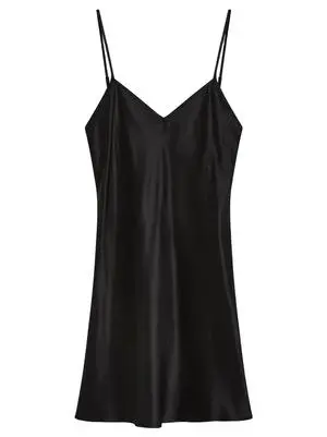 Bondi Born Como Bias-cut Slip Mini Dress - Black