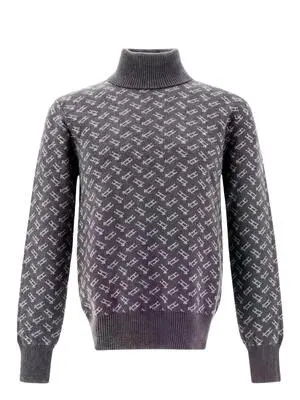 Herno Monogram-pattern Sweater - Grey