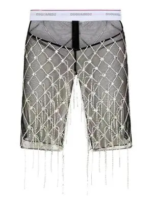 Dsquared2 Jewel-embellished Tulle Mini Skirt - Black