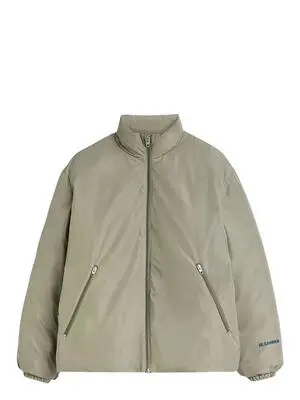JIL SANDER Jil Sander Green Taffeta Down Jacket Green