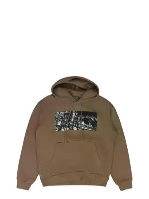 DENIM TEARS Graphic-print Drawstring Hoodie - Brown