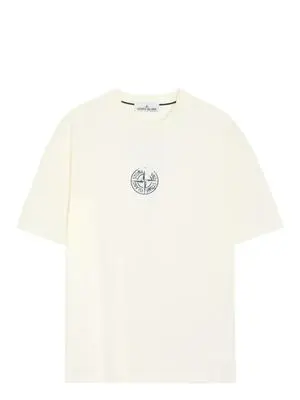 Stone Island Logo-print Crew-neck T-shirt - Neutrals