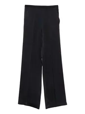 FORTE_FORTE Navy Satin Finish Trousers - Blue