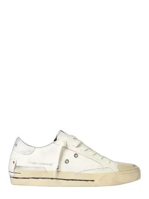 CRIME LONDON Recut Canvas Leather Sneakers - Neutrals