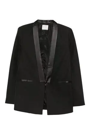 FORTE_FORTE Shawl Lapel Blazer - Black