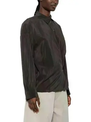 LEMAIRE Twisted Straight-collar Shirt - Brown