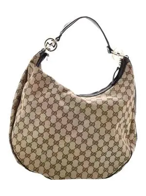 Gucci Twins Gg Canvas Large Hobo Bag - Brown