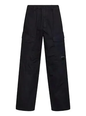 C.P. COMPANY Lens-detail Straight-leg Trousers - Black