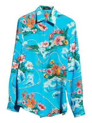 Gucci Floral Print Shirt - Blue