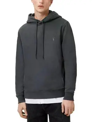 ALLSAINTS Raven Embroidered Logo Hoodie - Grey