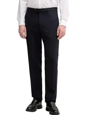 BENETTON Tailored Belt-loop Trousers - Blue