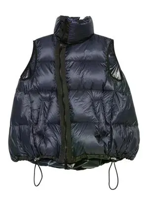 Sacai Quilted Zip-up Gilet - Blue