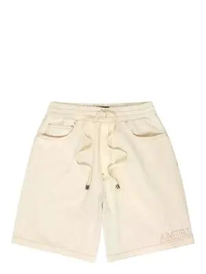 Amiri Logo-embroidered Drawstring Shorts - Neutrals