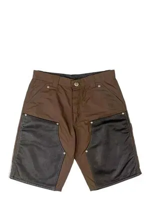 Chrome Hearts Leather Panelled Carpenter Shorts - Brown