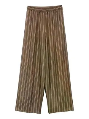 Max Mara Striped Pattern Trousers - Brown