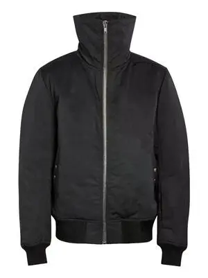 Rick Owens High Neck Bomber Jacket - Black