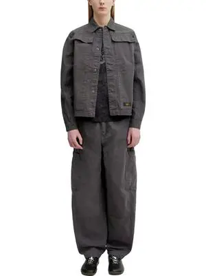 Alpha Industries Logo-patch Flap-pocket Jacket - Grey