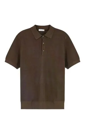BRAMANI CASHMERE Short-sleeve Knit Sweater - Brown