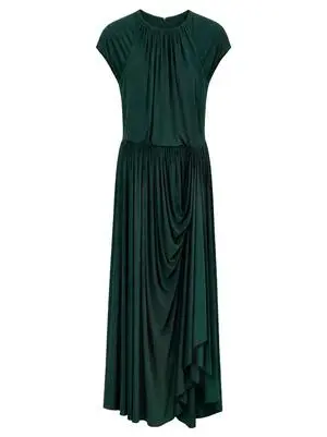 Givenchy Draped Pleated Dress - Green