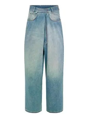 MAISON MARGIELA Faded Wrap-front Jeans - Blue