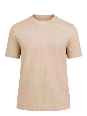 BOSS Waffle-knit T-shirt - Neutrals