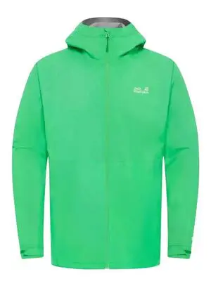 JACK WOLFSKIN Hooded Jacket With Logo Print - Green