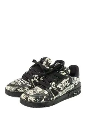 LOUIS VUITTON Trainer Sneakers With Graphic Print - Black