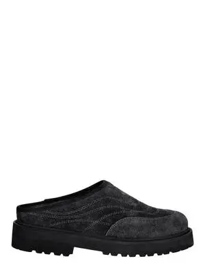Diemme Contrast-stitch Slip-on Mules - Grey