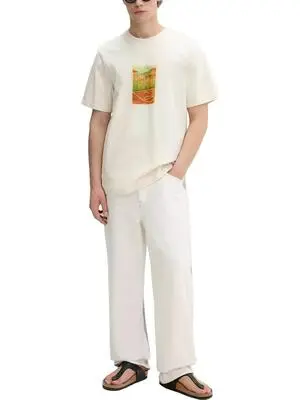 LES DEUX Graphic-print T-shirt - Neutrals