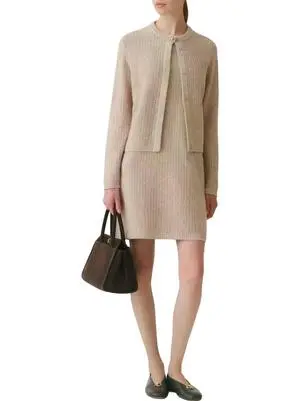 Fabiana Filippi Sequin-embellished Knitted Midi Dress - Neutrals
