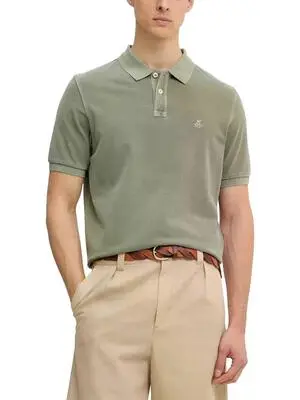 Marc O'polo Logo-embroidered Short-sleeve Polo Shirt - Green