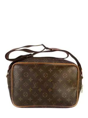 LOUIS VUITTON Monogram Reporter Shoulder Bag - Brown