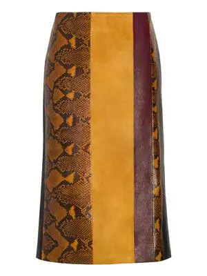 Proenza Schouler Sirine Pieced Leather Skirt - Brown