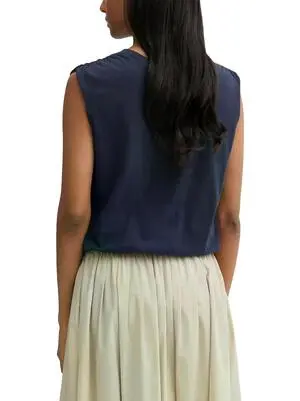 Rag & Bone Mica Ruched-shoulder Top - Blue