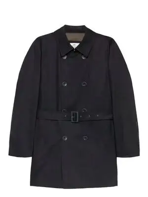 Herno Belted Double-breasted Coat - Black