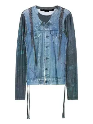 Andersson Bell Dark Navy Trompe L'oeil T-shirt - Blue